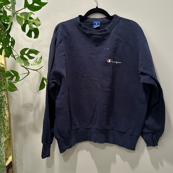 Champion | Tops | Vintage Navy Blue Champion Crewneck | Poshmark